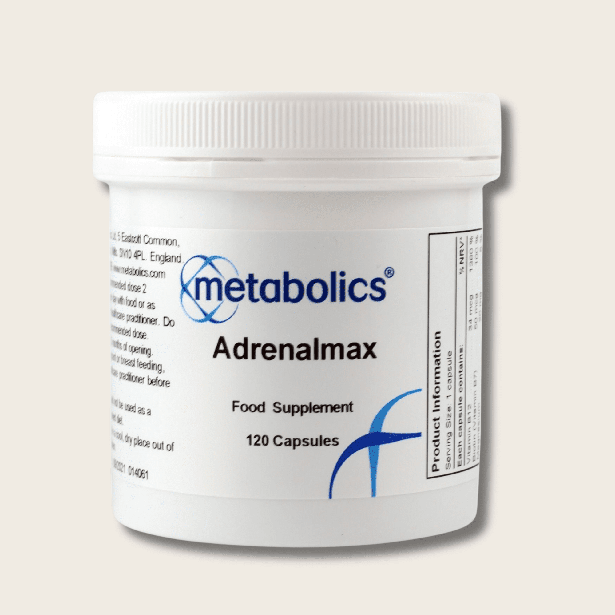Adrenalmax Pot Of 120 Capsules | Metabolics