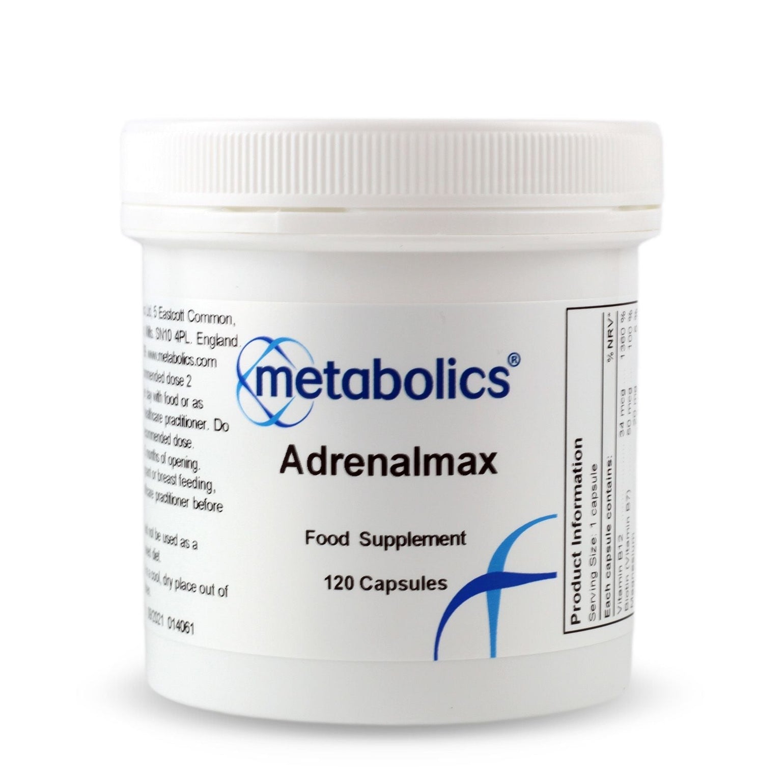 Adrenalmax Pot Of 120 Capsules | Metabolics
