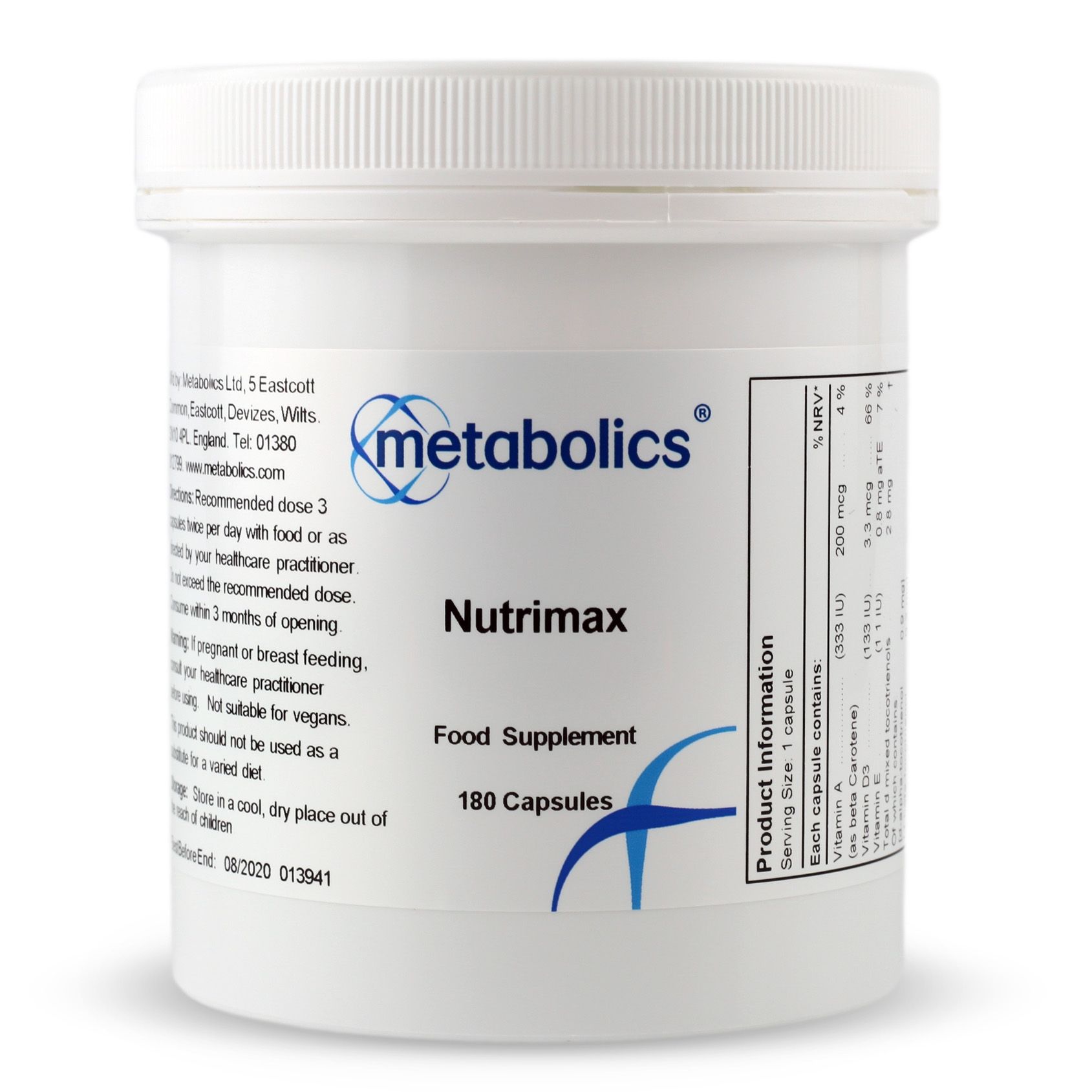 Nutrimax Multivitamin Supplement| Metabolics